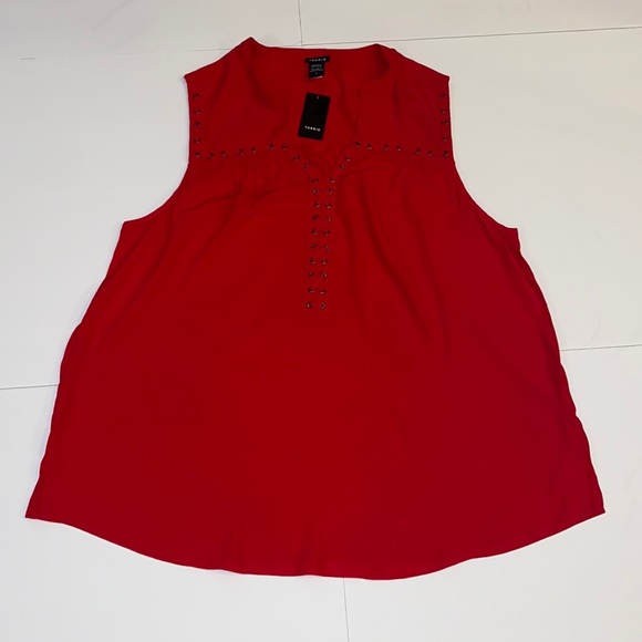 torrid | Tops | Torrid Red Grommet Tank | Poshmark